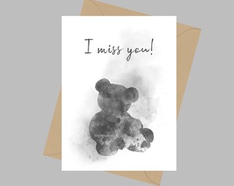 I Miss You Teddy Bear - Etsy
