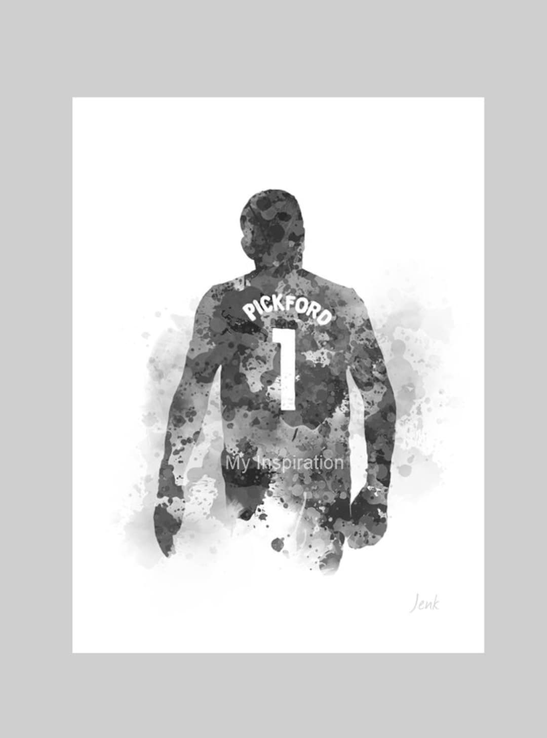 Jordan Pickford Art Print: Everton Football, Bedroom, Office, Gir Ideas ...