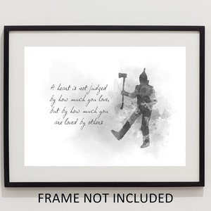 Tin Man Quote ART PRINT Wizard of Oz, Inspirational, Nursery, Heart ...