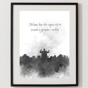 Music Quote ART PRINT Orchestra, Conductor, Inspirational, Gift, Wall ...