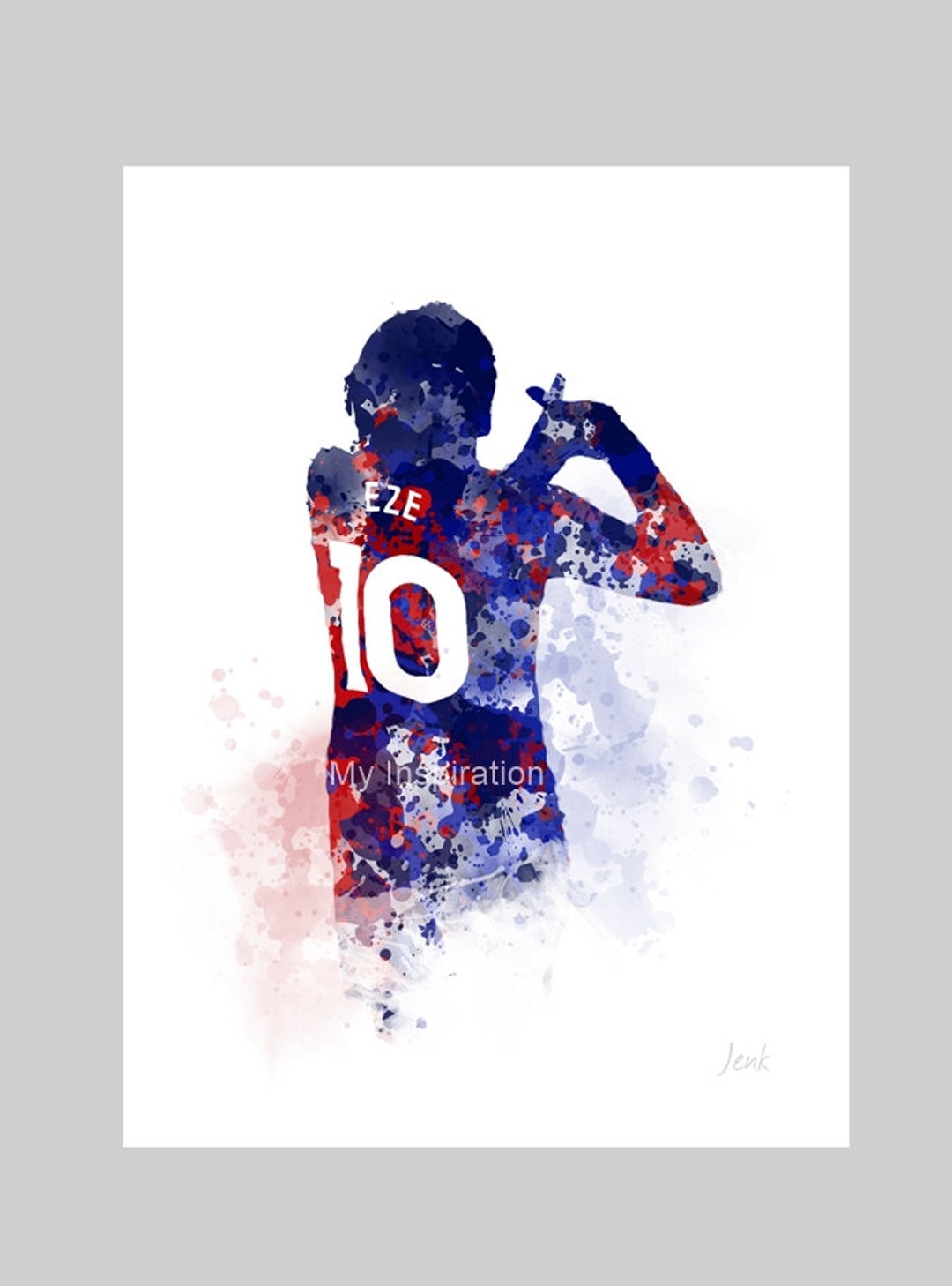 Eberechi Eze ART PRINT Crystal Palace, Football, Sport, Gift, Wall Art ...