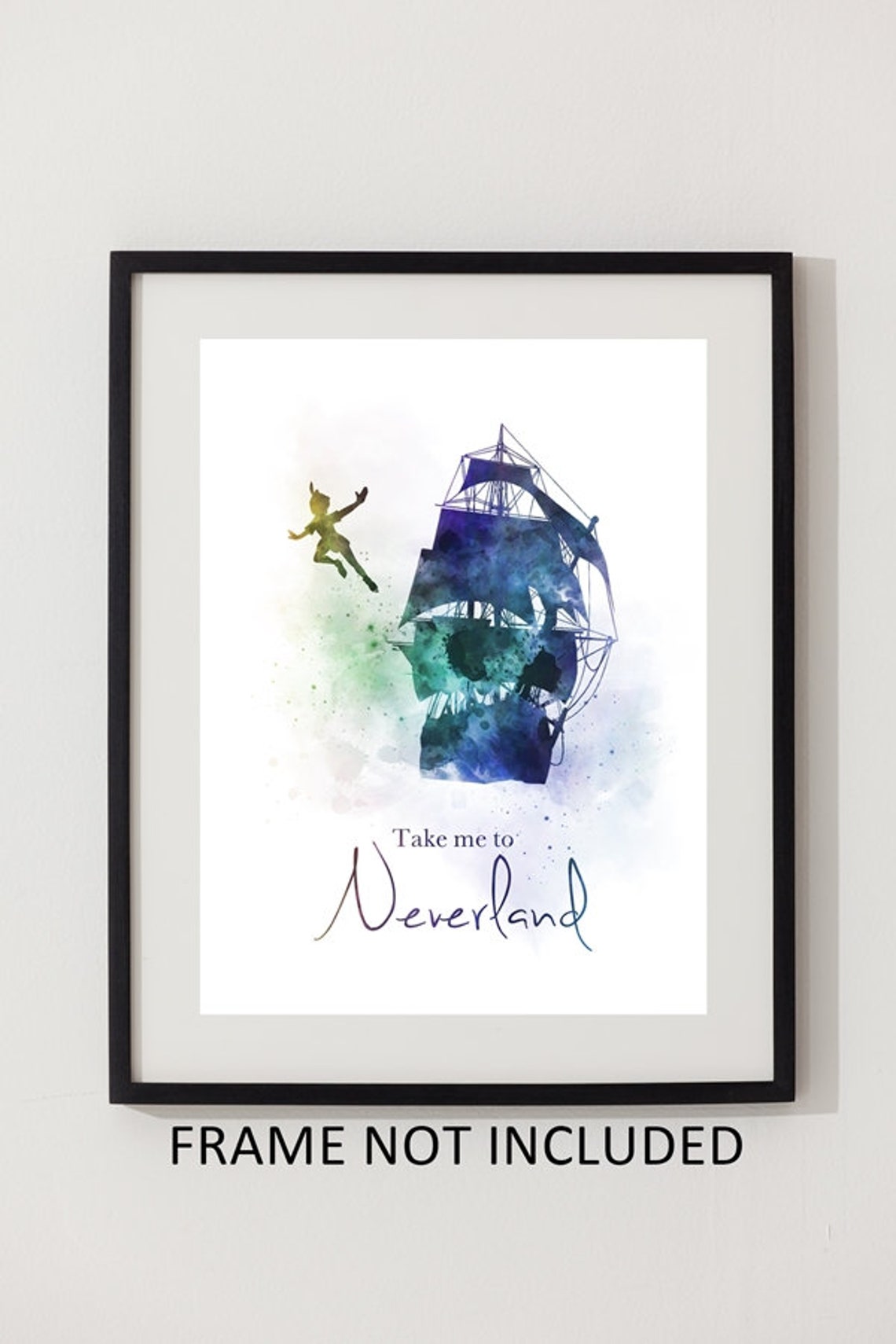 Peter Pan Quote ART PRINT Neverland Jolly Roger Nursery - Etsy