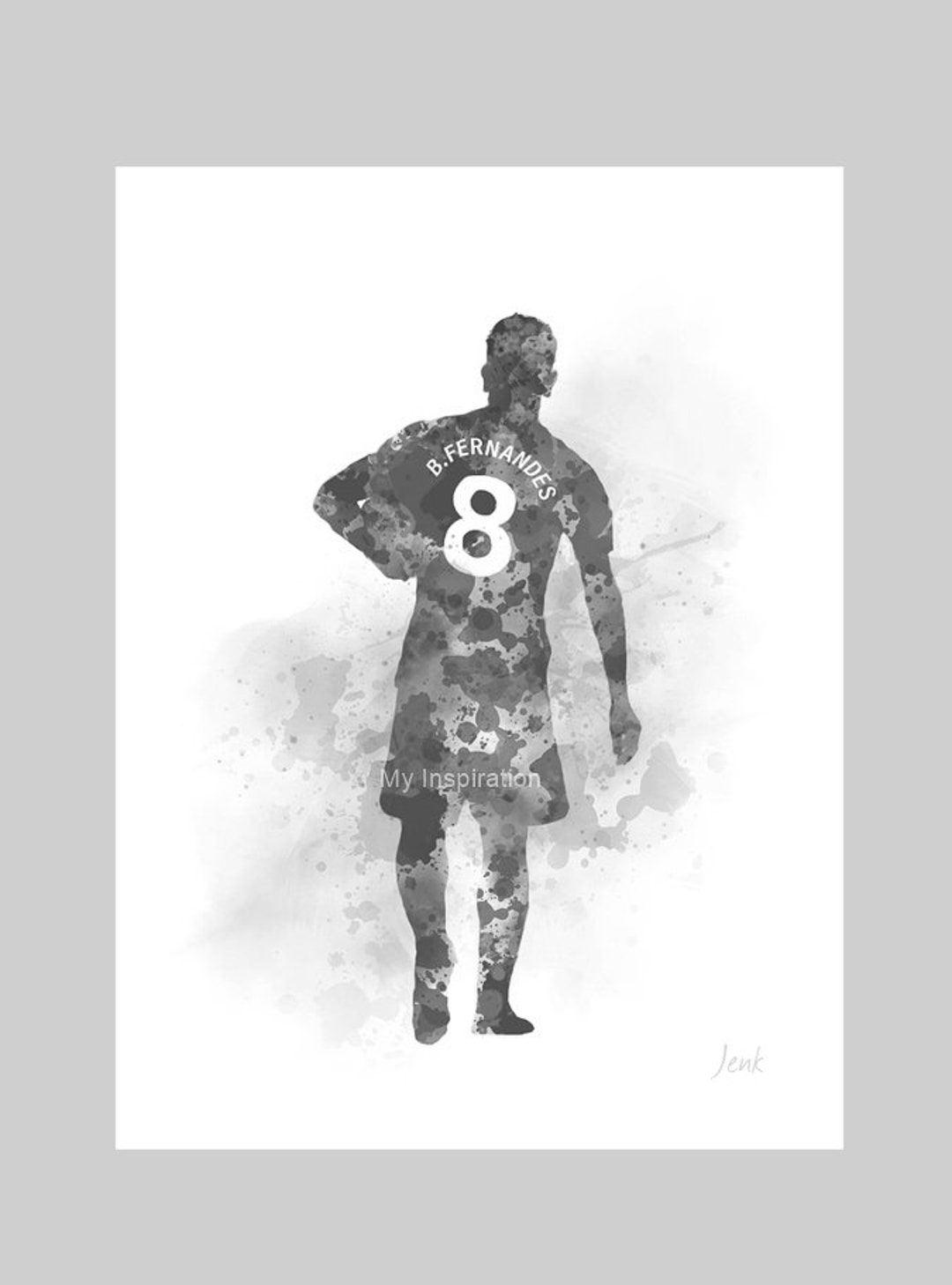 Bruno Fernandes ART PRINT Manchester United, Football, Sport, Gift ...