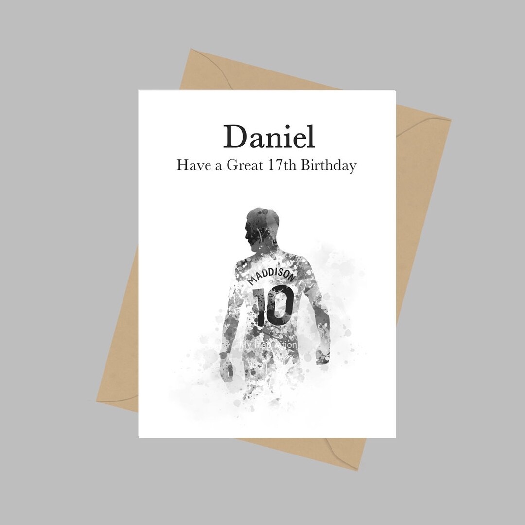 James Maddison Personalised Card, A5 Greeting Card, Birthday, Tottenham ...