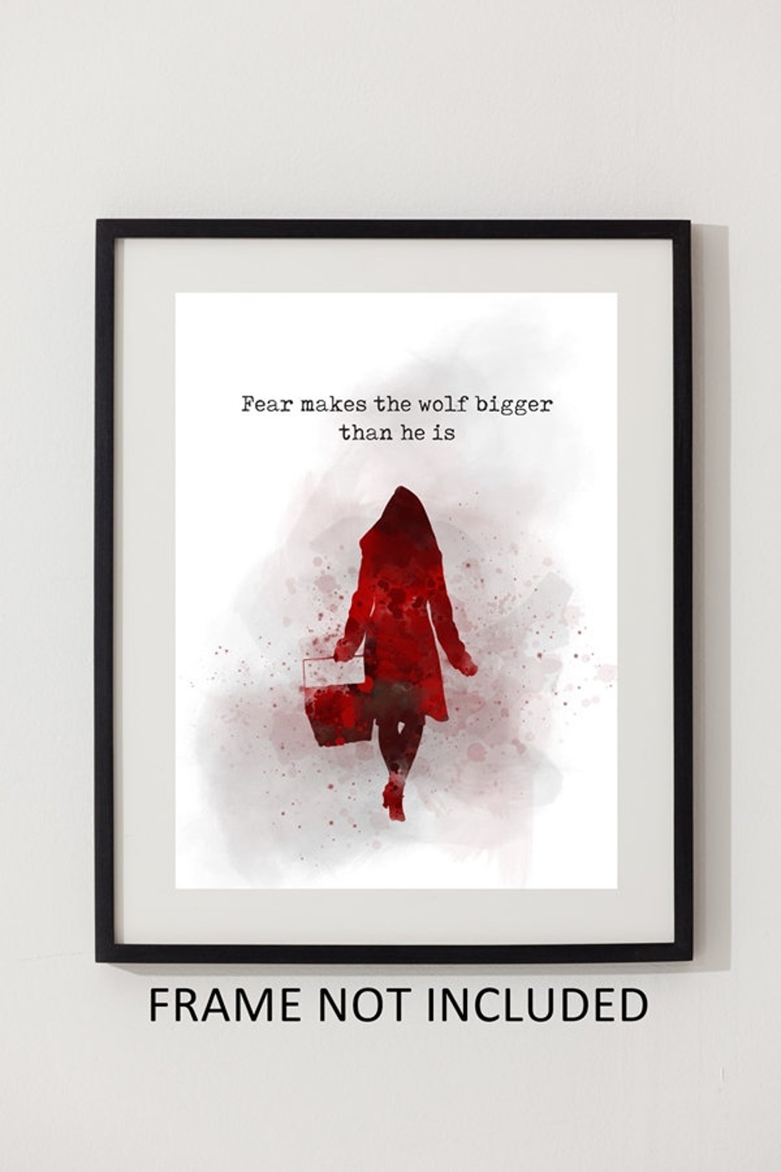 Red Riding Hood Quote ART PRINT Inspirational Fairy Tale - Etsy