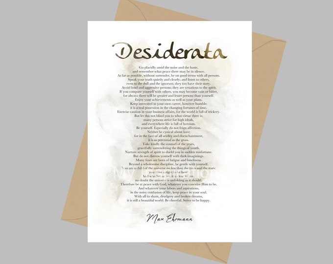 6 Desiderata Pocket Cards | Desiderata Wallet Cards | Desiderata Cards ...