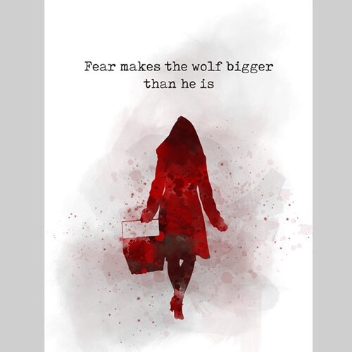 Red Riding Hood Quote ART PRINT Inspirational Fairy Tale - Etsy