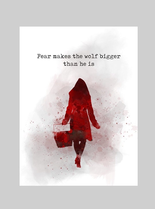 Red Riding Hood Quote ART PRINT Inspirational Fairy Tale - Etsy