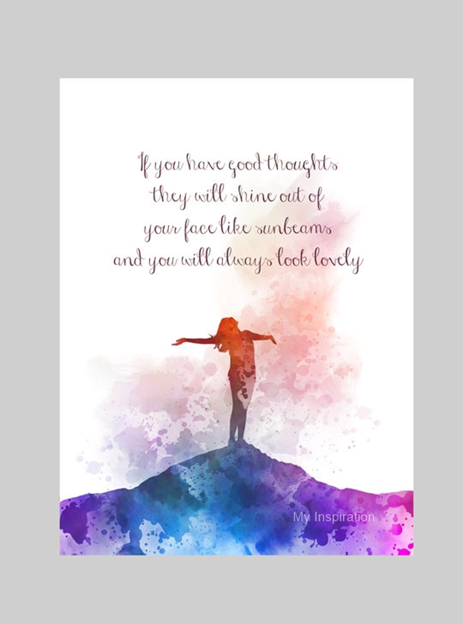 If You Have Good Thoughts They Will Shine Out of Your Face - Etsy