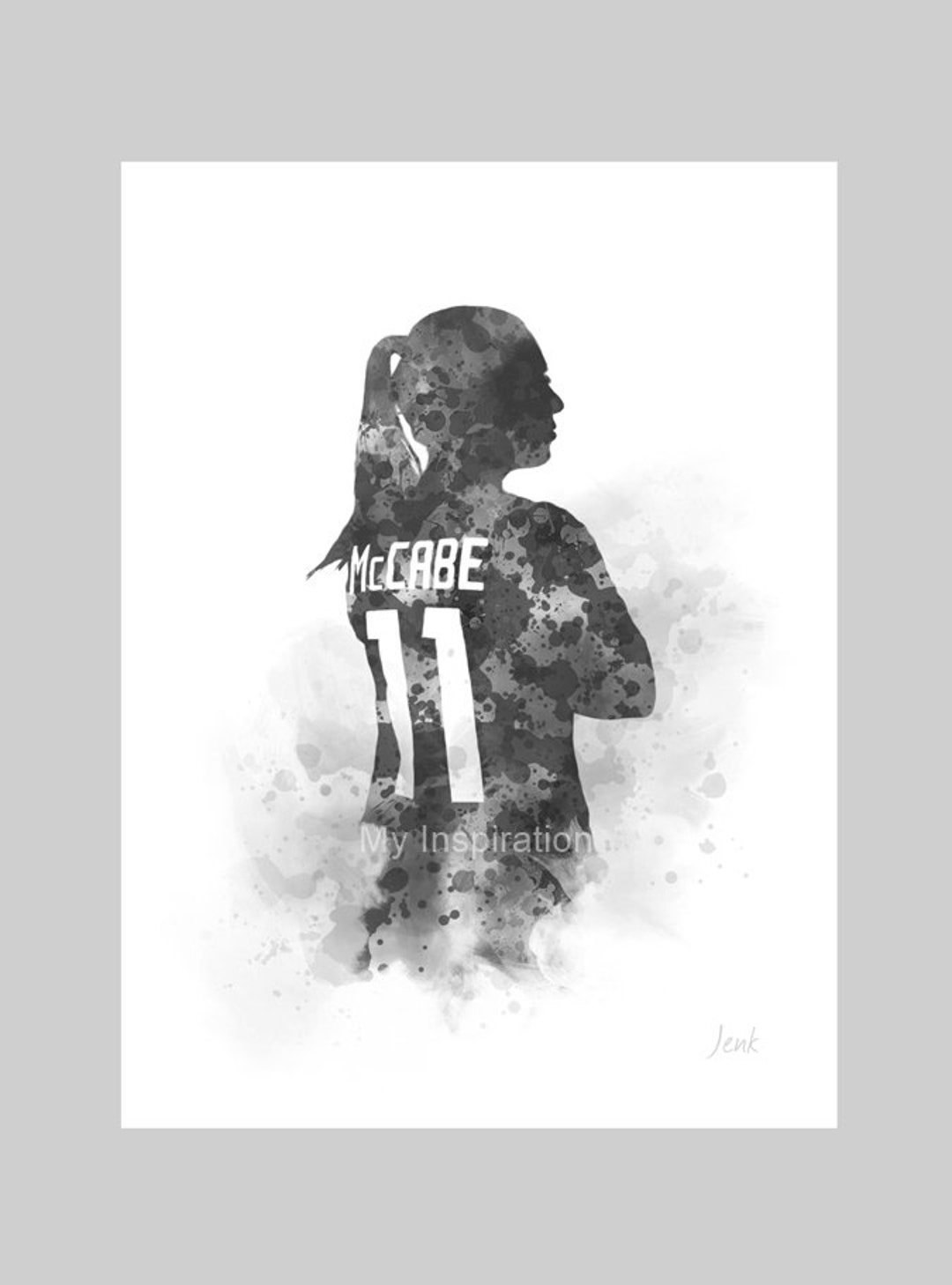 Katie Mccabe ART PRINT Ireland, Football, Sport, Gift, Wall Art, Home ...
