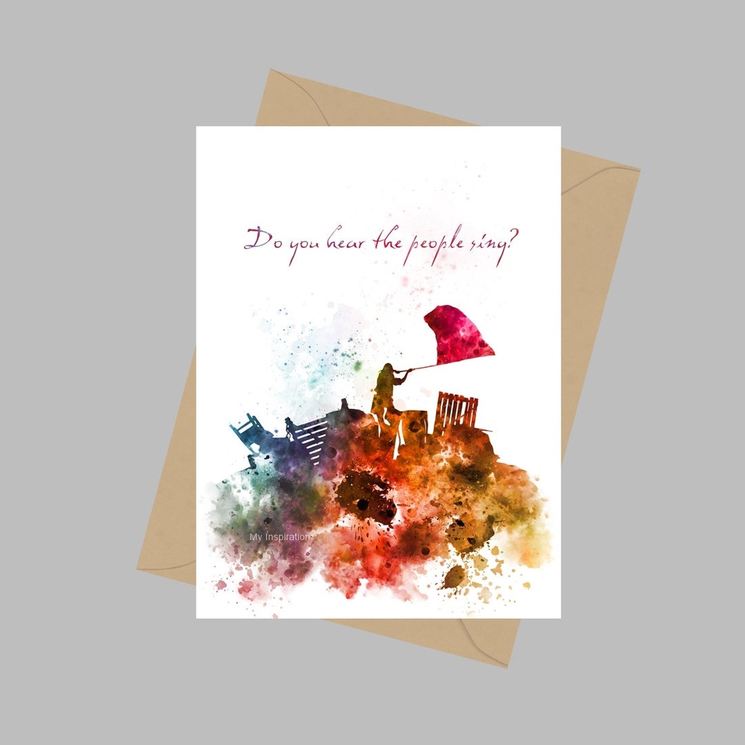Les Miserables, A5 Greeting Card, Do You Hear the People Sing ...