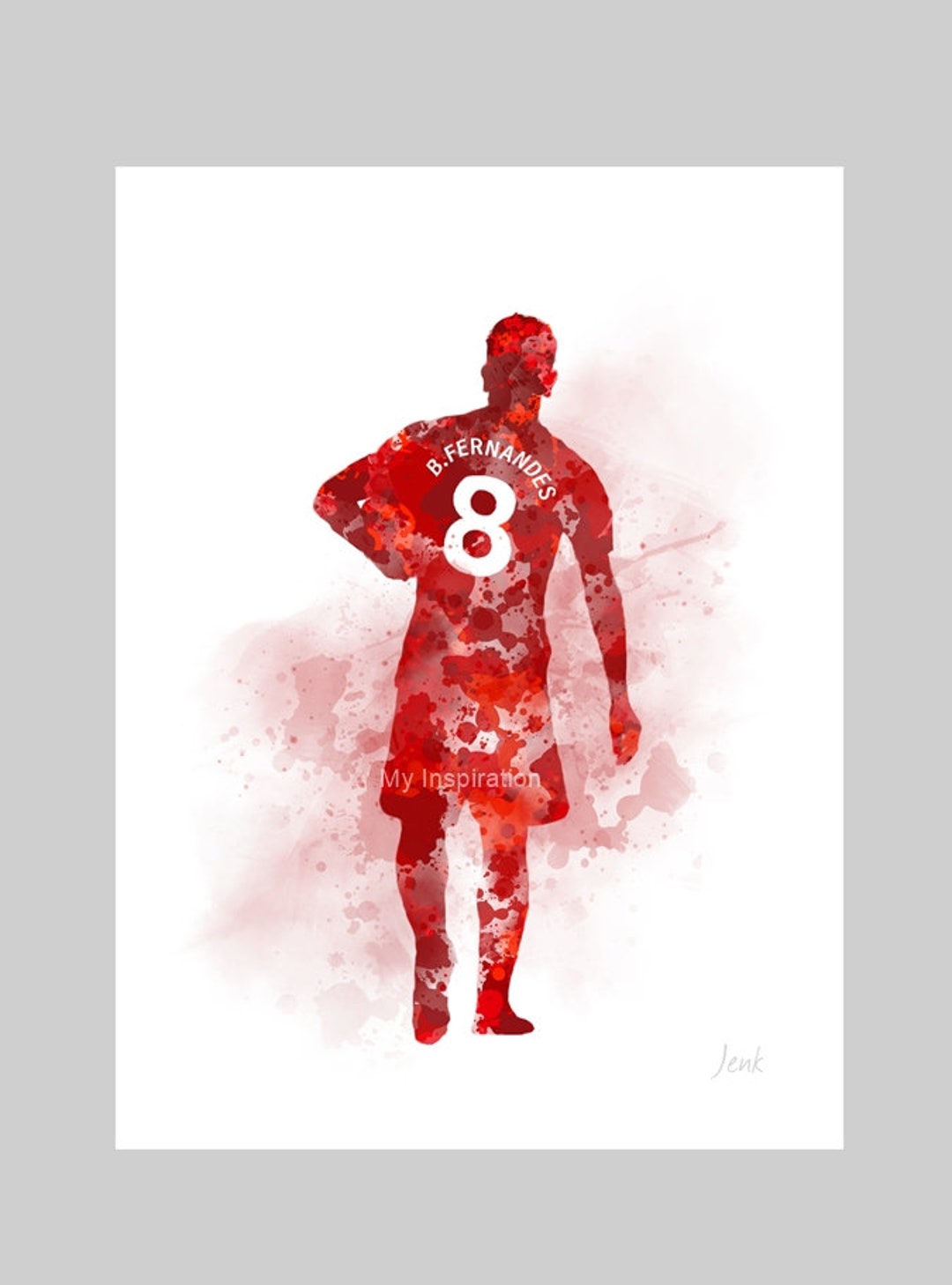 Bruno Fernandes ART PRINT Manchester United, Football, Sport, Gift ...