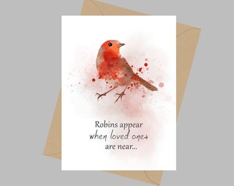 Robin Memorial Card - Etsy