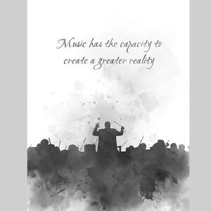 Music Quote ART PRINT Orchestra, Conductor, Inspirational, Gift, Wall ...