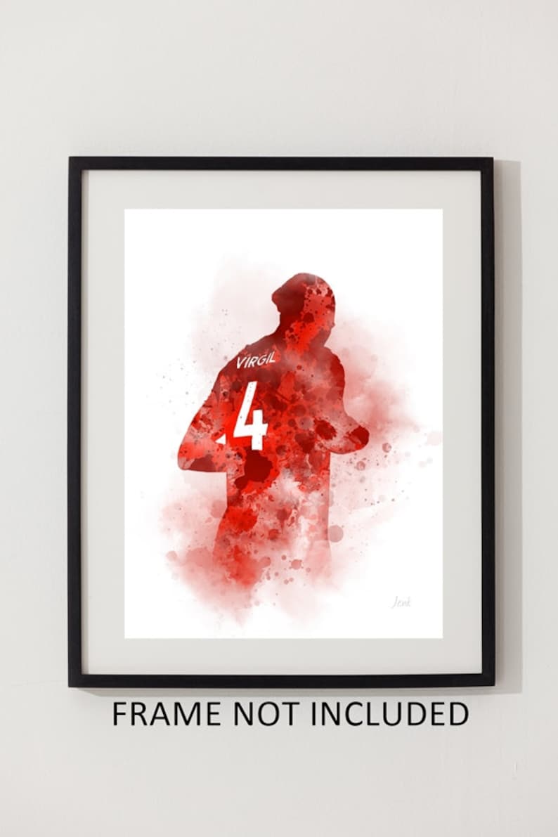 Virgil Van Dijk ART PRINT Liverpool Football Sport Gift | Etsy