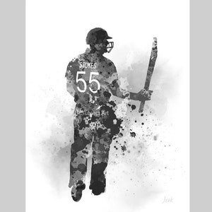 Ben Stokes ART PRINT Cricket, England, Sport, Gift, Wall Art, Home ...