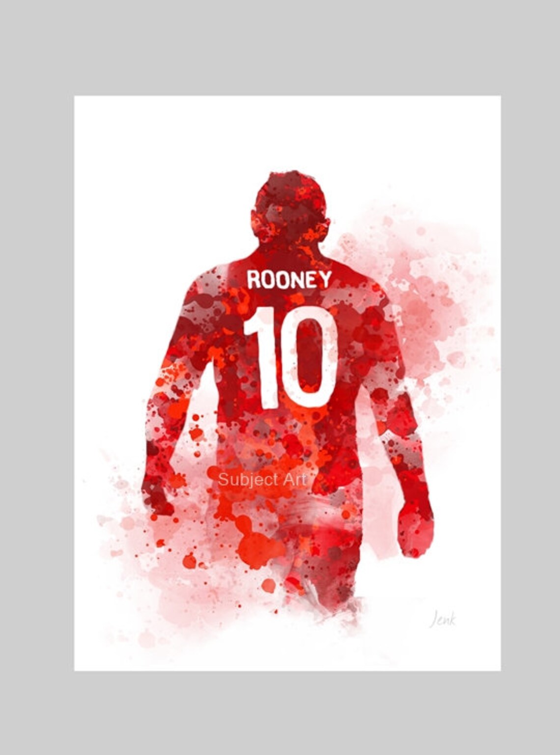 Wayne Rooney ART PRINT Manchester United Legend Football - Etsy