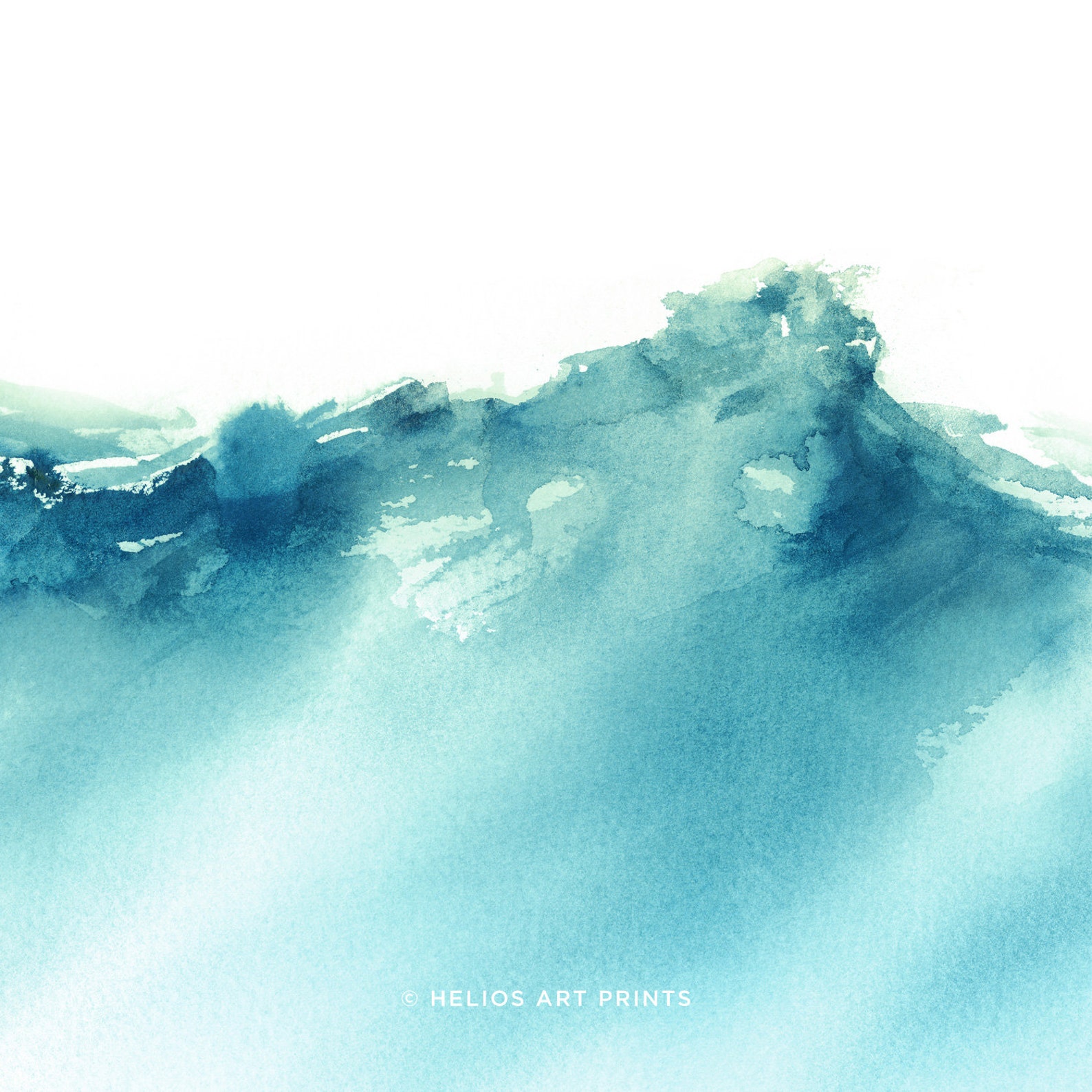 Two Piece Turquoise Ocean Printable Wall Art. Set of 2 Blue Sea Waves ...