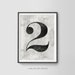 Elegant Number Two Print. Distressed 2 Classic Typeface Number - Etsy