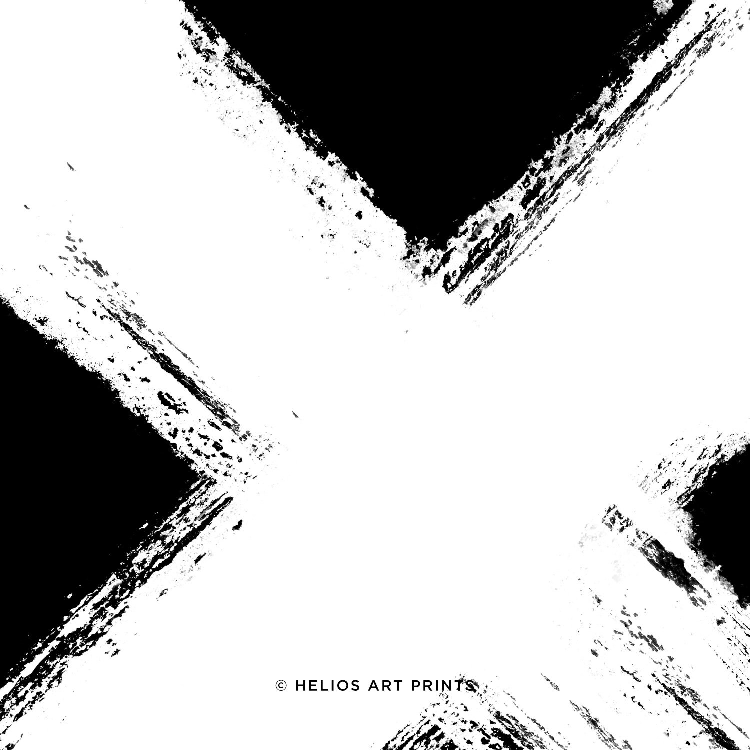 Multiply - Multiplication Symbol Minimalist Brushstroke Print. White ...