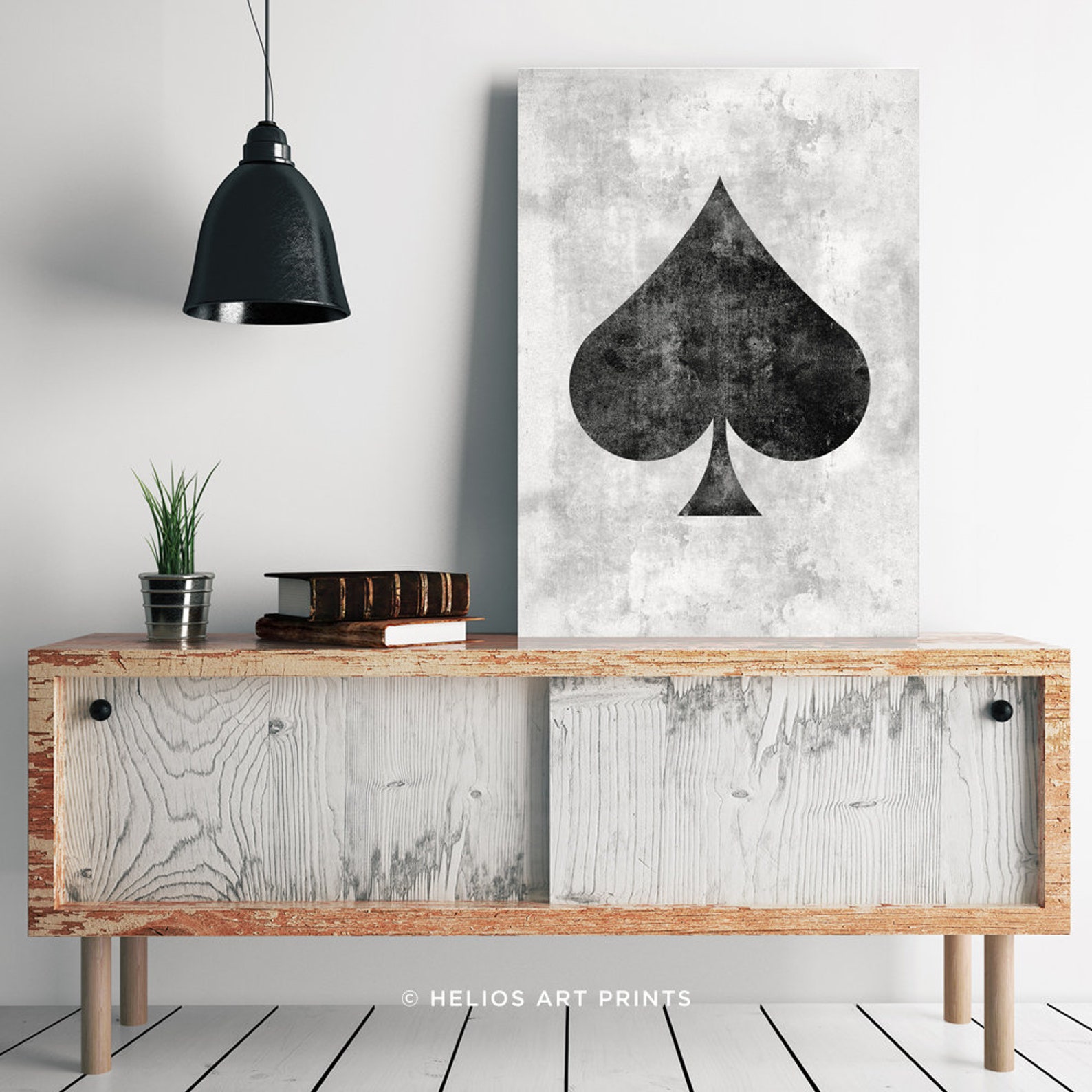 Spades Playing Card Suit Icon. Distressed Minimalist Card Suit Symbol ...