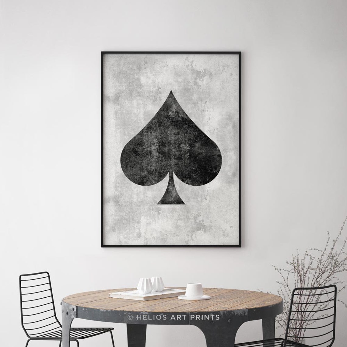 Spades Playing Card Suit Icon. Distressed Minimalist Card Suit Symbol ...