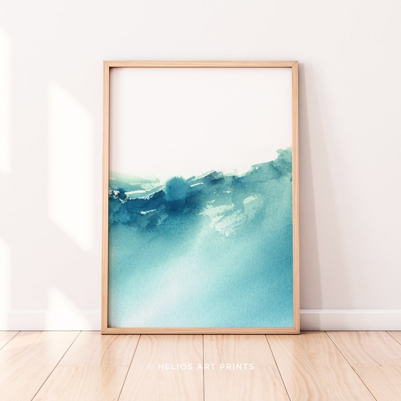 Set of 3 Turquoise Ocean Downloadable Art Prints. Three Piece Printable ...