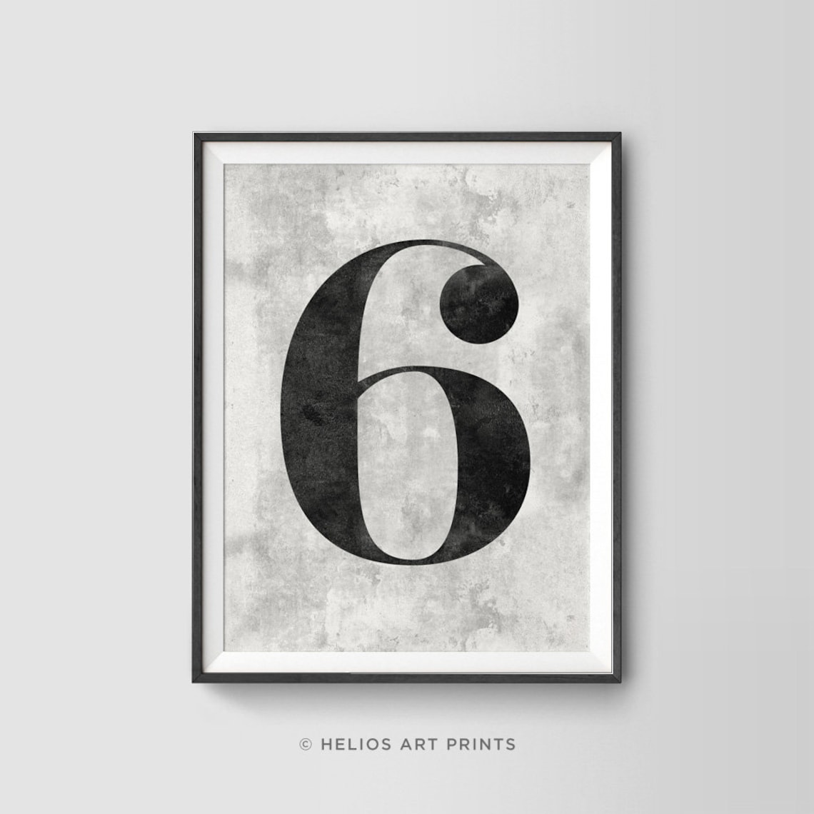 Elegant Number Six Print. Distressed 6 Classic Typeface - Etsy UK