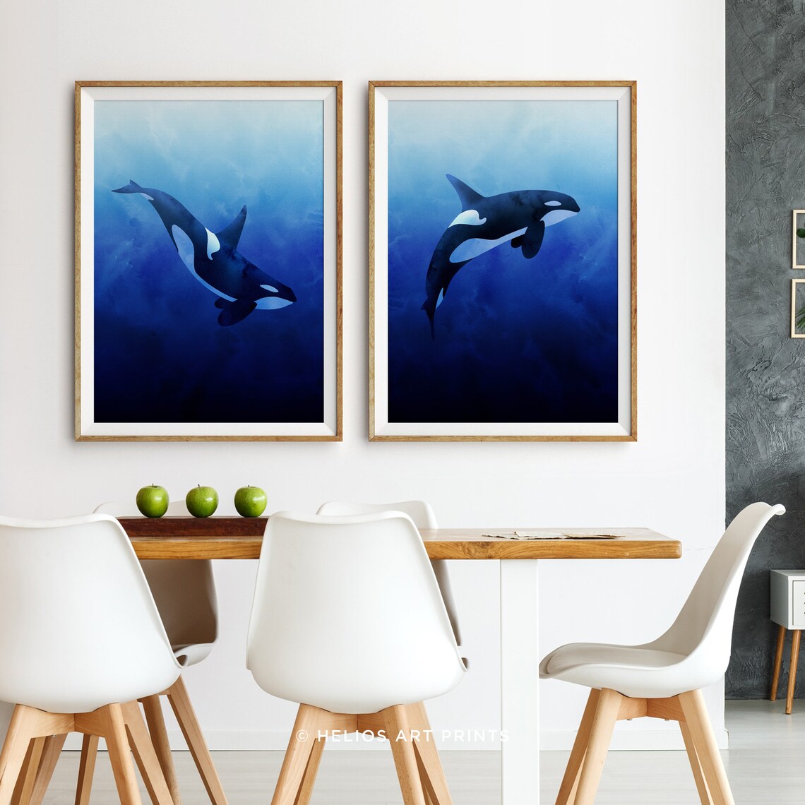 Set of 2 Killer Whale Watercolor Printable Wall Art. Two Piece - Etsy