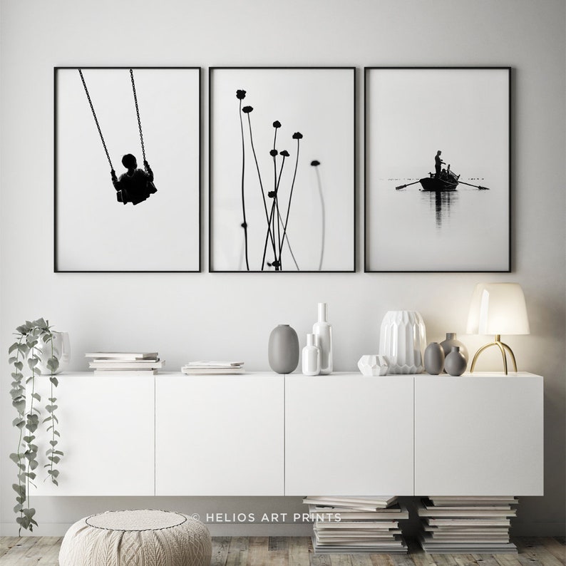 Set of three black and white photographic prints. Set of 3 | Etsy
