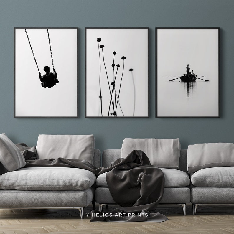 Set of three black and white photographic prints. Set of 3 | Etsy