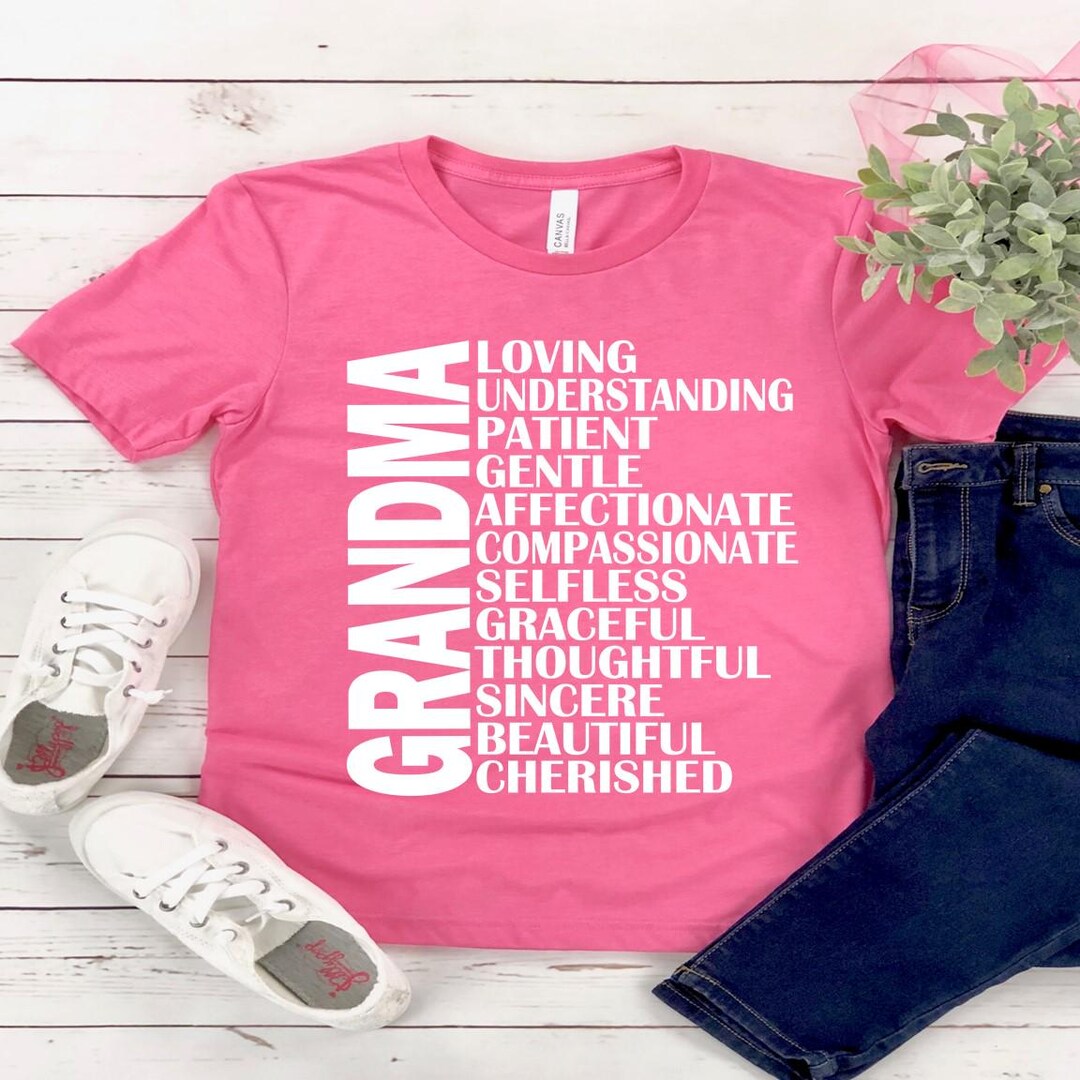Grandma Description Adjective Name Shirt - Etsy