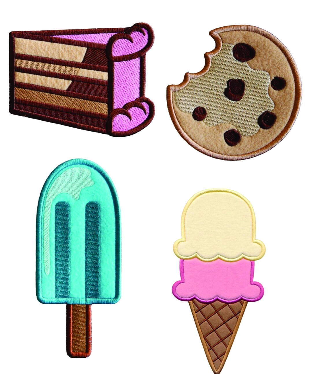 Sweets Dessert Food Patches, Cake, Ice Cream Cone, Popsicle, Cookie - Etsy