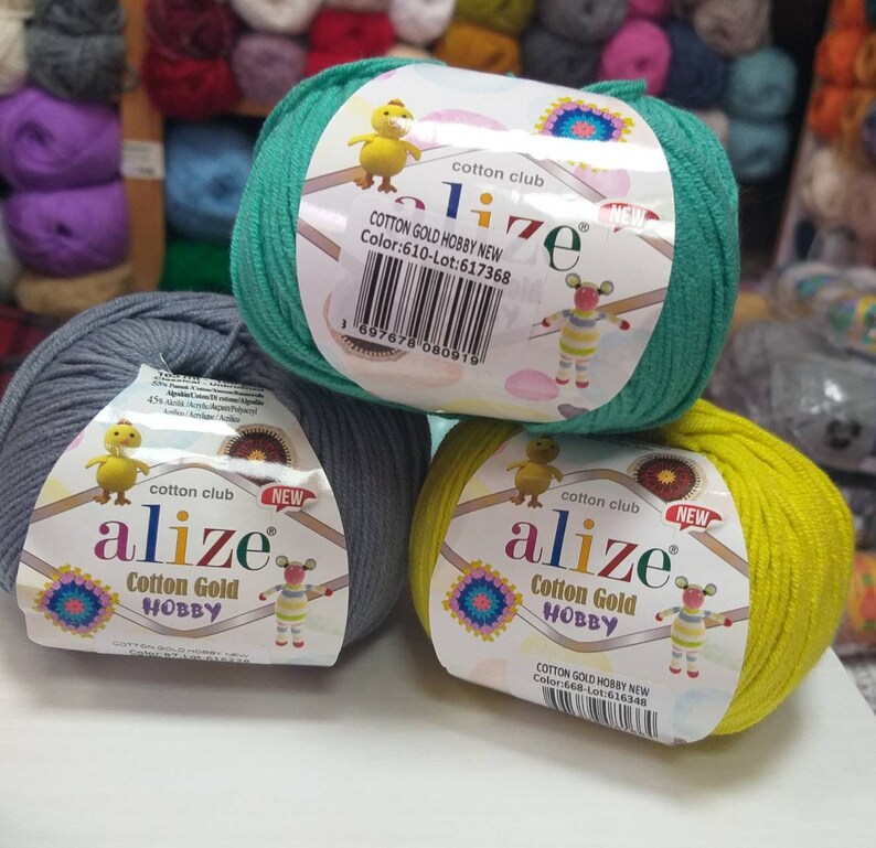 Alize Cotton Gold Hobby New, Crochet Yarn, Knitting Yarn,toys Yarn,baby ...