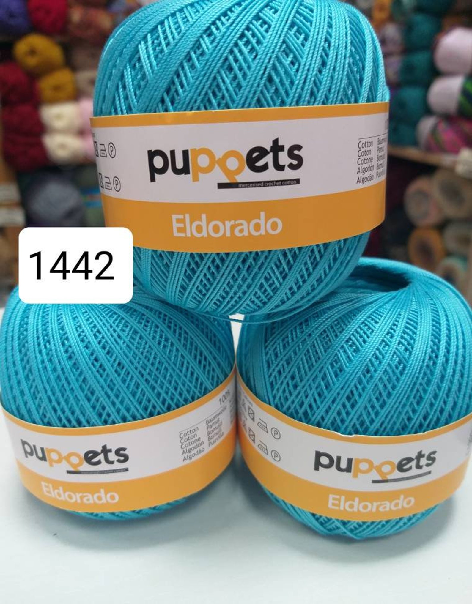 Crochet Cotton Thread , Puppets Eldorado N.10 Thread, Mercerized Cotton ...