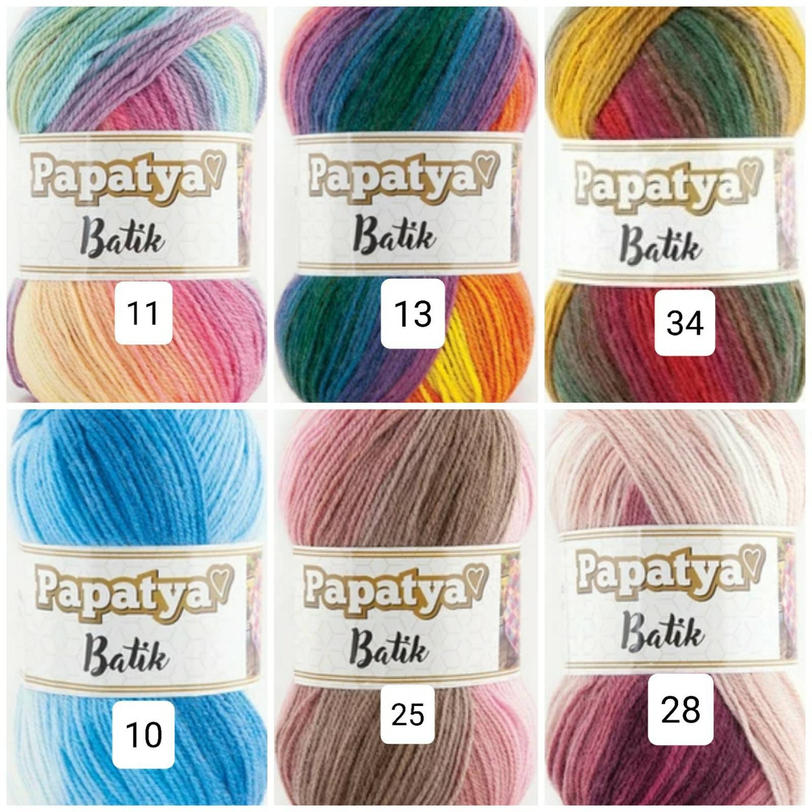 Papatya Batik Yarn ,soft Yarn , Acrylic Yarn , Baby Yarn , Batik Desing ...