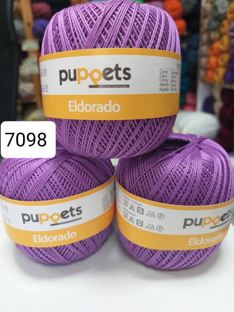 Crochet Cotton Thread , Puppets Eldorado N.10 Thread, Mercerized Cotton ...