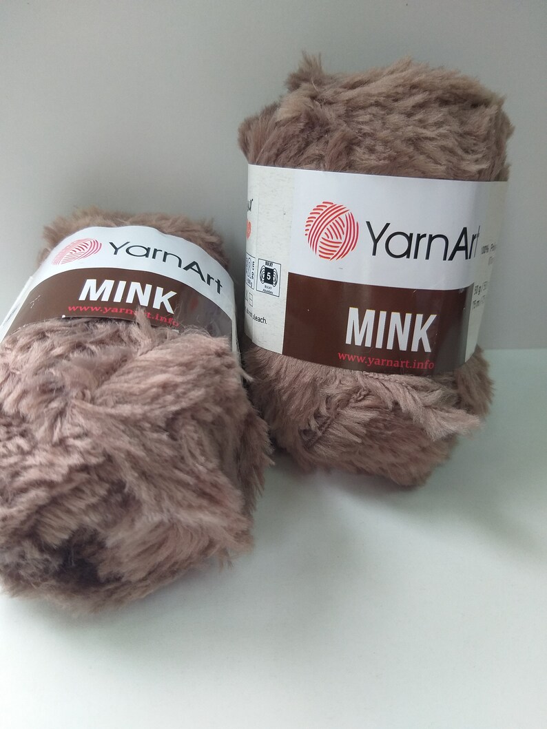 Yarnart Mink ,faux Fur Knitting Yarn, Baby Yarn, Amigurumi Yarn, Fluffy ...