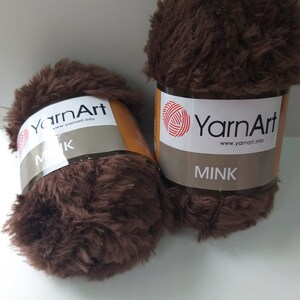 Yarnart Mink ,faux Fur Knitting Yarn, Baby Yarn, Amigurumi Yarn, Fluffy ...