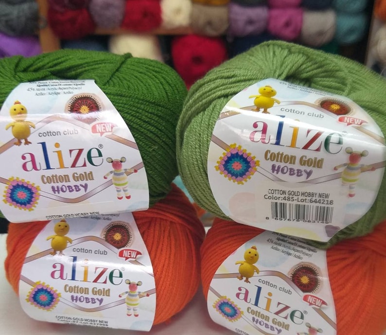 Alize Cotton Gold Hobby New, Crochet Yarn, Knitting Yarn,toys Yarn,baby ...