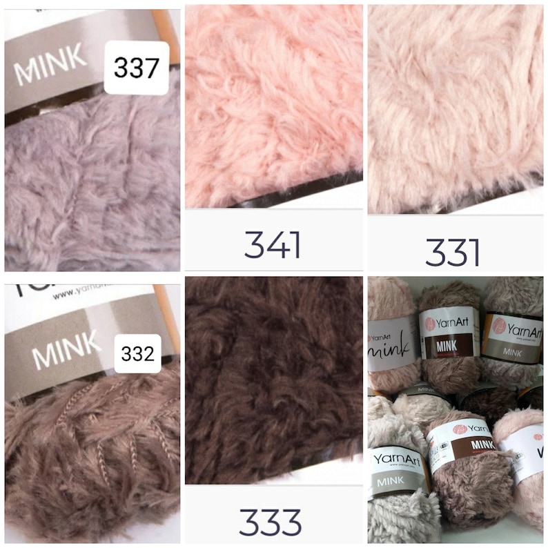 Yarnart Mink ,faux Fur Knitting Yarn, Baby Yarn, Amigurumi Yarn, Fluffy ...