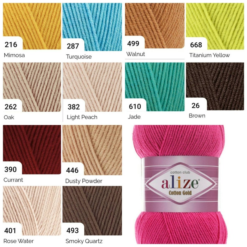 Alize Cotton Gold, Crochet Yarn, Knitting Yarn,toys Yarn,baby Yarn,soft ...