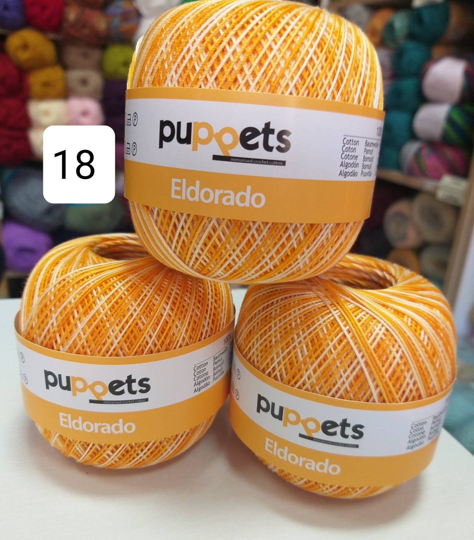 Crochet Multicolor Thread , Puppets Eldorado N.10 Thread, Mercerized ...