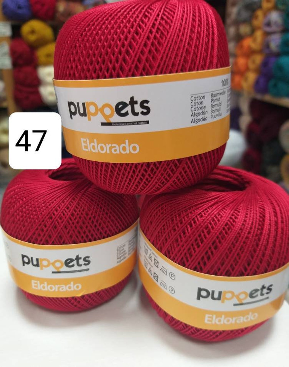Crochet Cotton Thread , Puppets Eldorado N.10 Thread, Mercerized Cotton ...