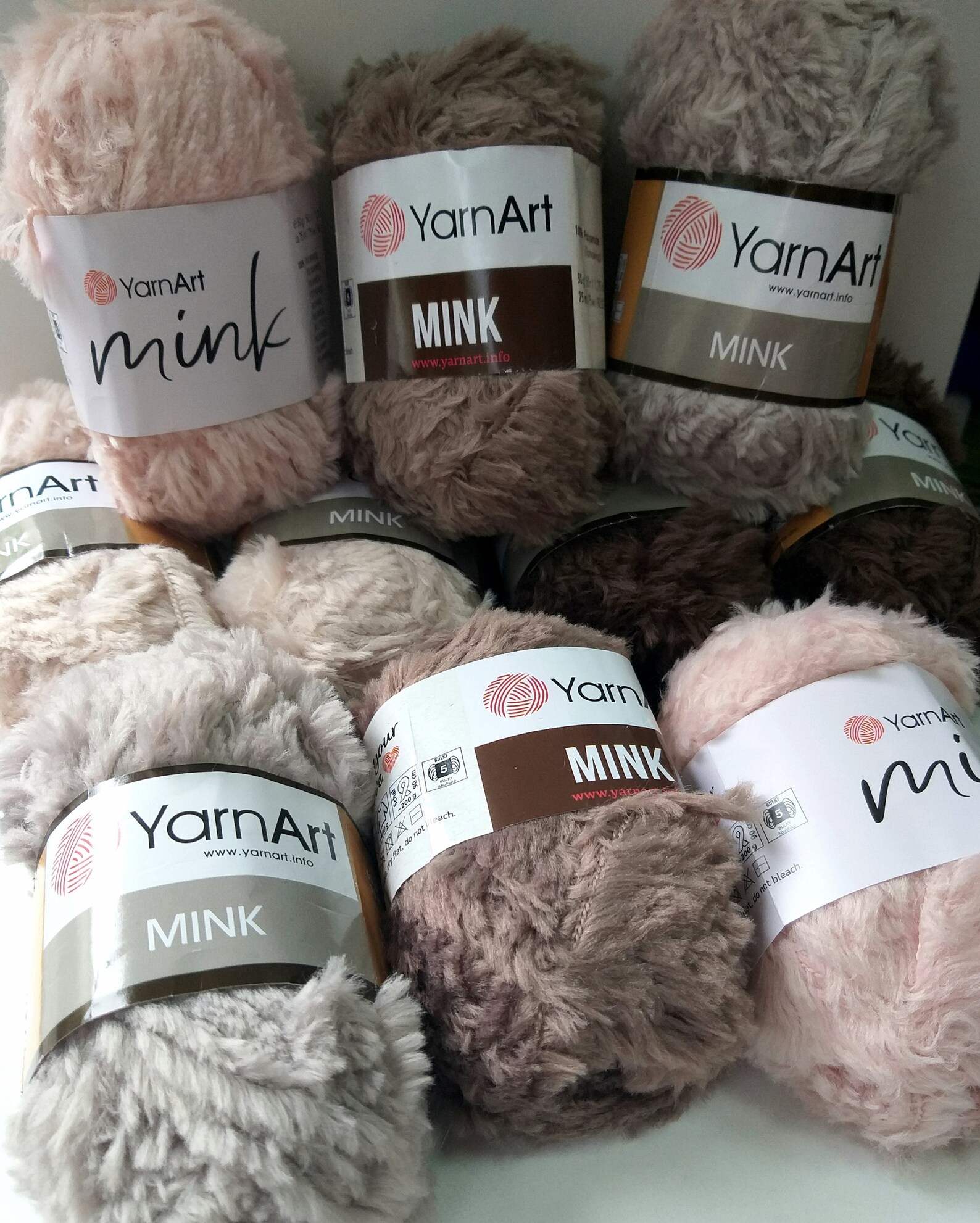 Yarnart Mink ,faux Fur Knitting Yarn, Baby Yarn, Amigurumi Yarn, Fluffy ...