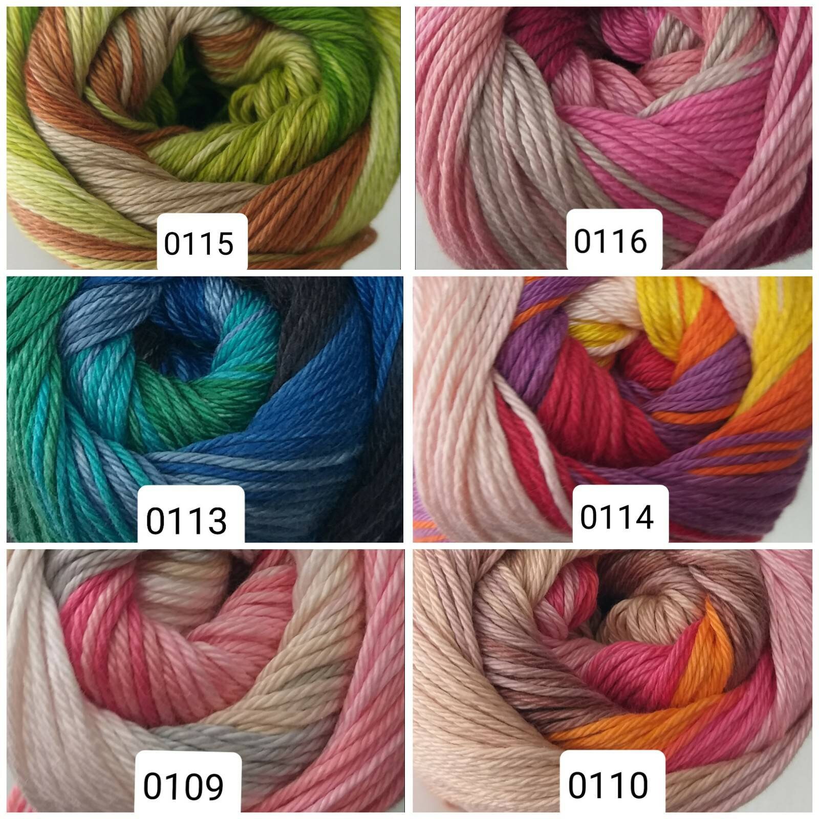 Camilla Cotton Batik Yarn,amigurumi Cotton Yarn, Knitting Yarn, Crochet ...