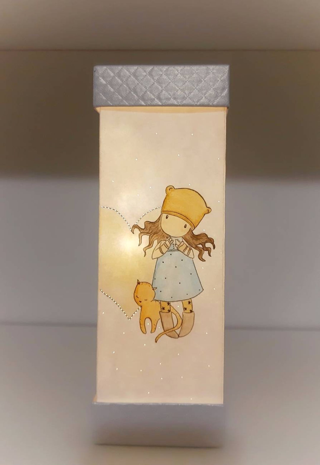 Hand Painted Paper Lamp, Soft Light: Santoro Gorjuss, Eco Friendly ...