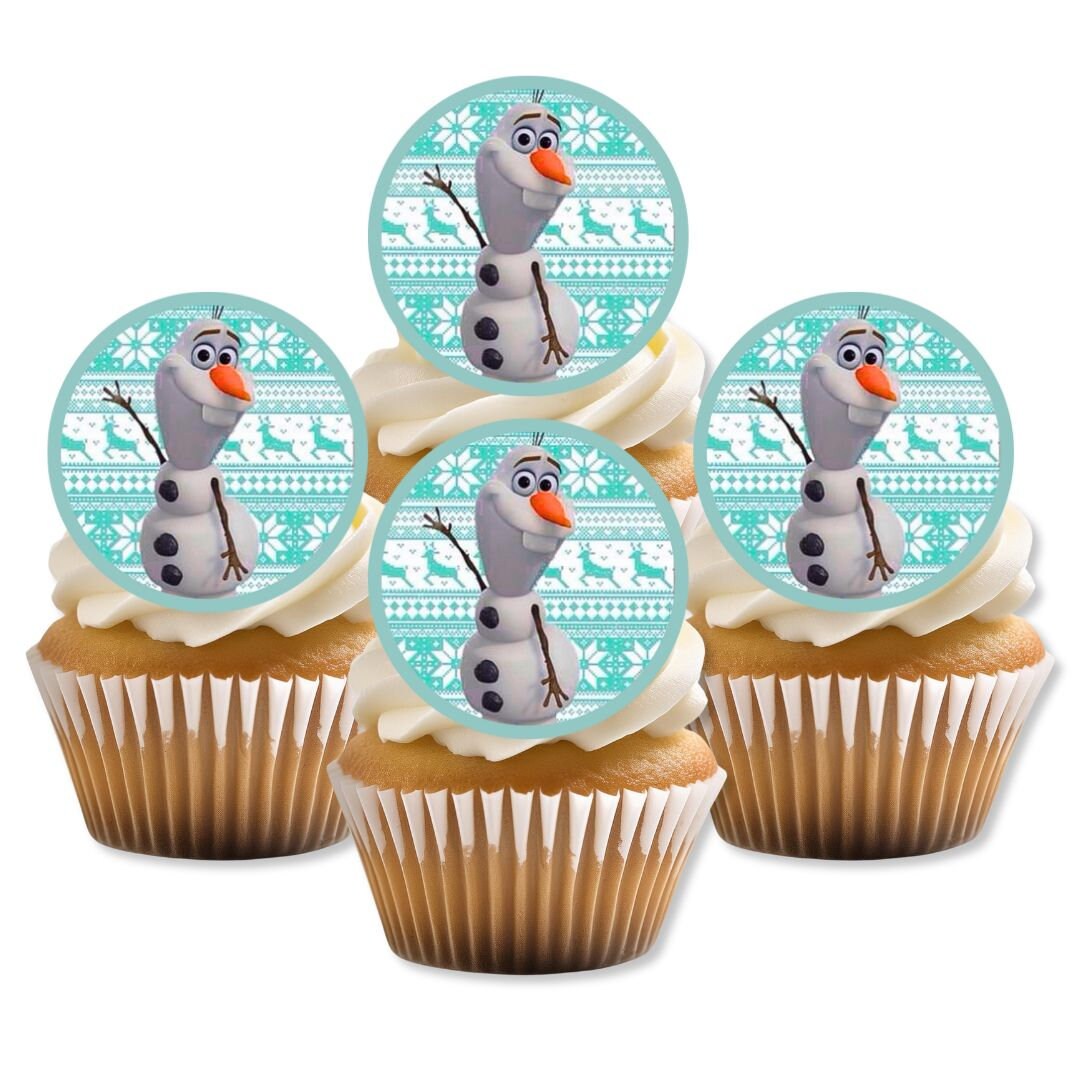 Frozen Olaf Edible Cupcake Toppers - Wafer Card Cake Decorations - Etsy