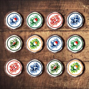 Rugby Edible Cupcake Toppers - Six Nations, Rugby Ball Cake Decorations ...