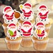 Cute Santa Cupcake Toppers - Edible Christmas Cake Decorations - Etsy